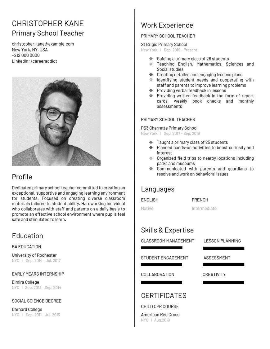 The Best Teaching CV R sum Examples And Templates The Best Teaching CV R sum Examples And Templates
